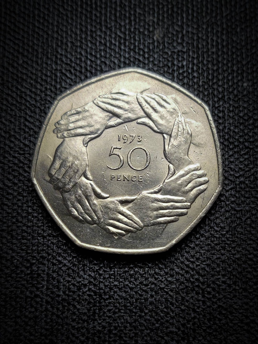 1973 EU Hands 50p 50 Pence Large Coin From UK - Etsy UK