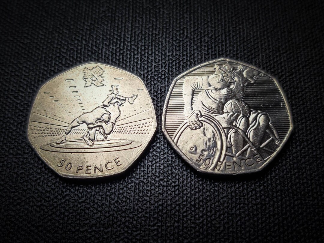 Olympics 50p Coins 2 Varieties London Olympics Commemorative - Etsy