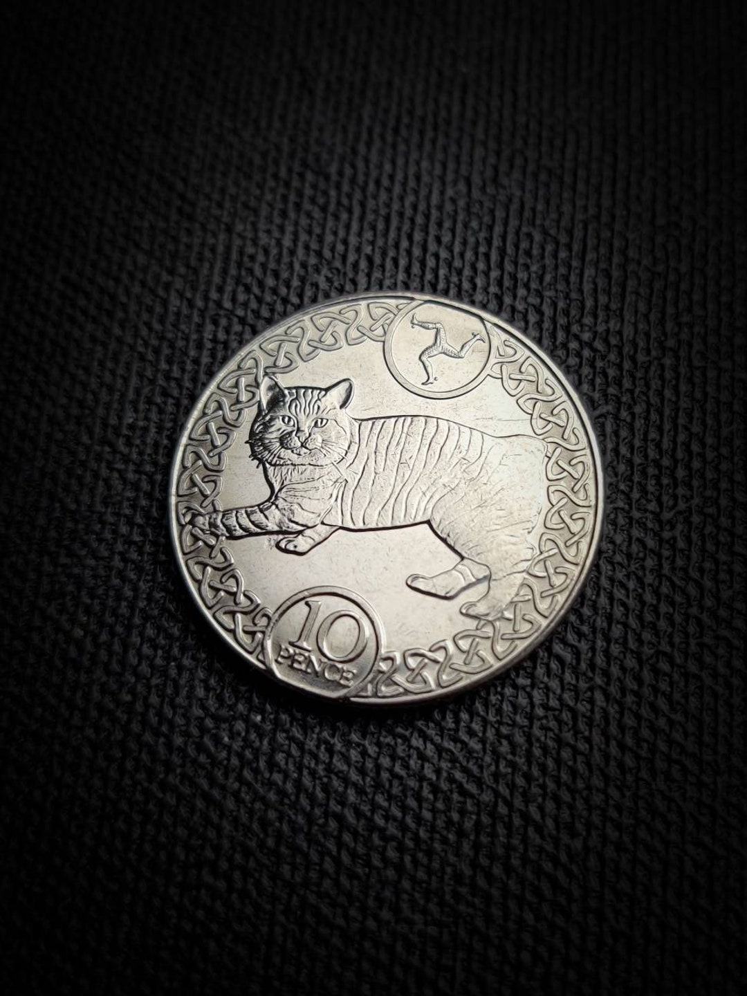 Authentic Cat Coin 10 Pence Isle of Man Cute - Etsy UK