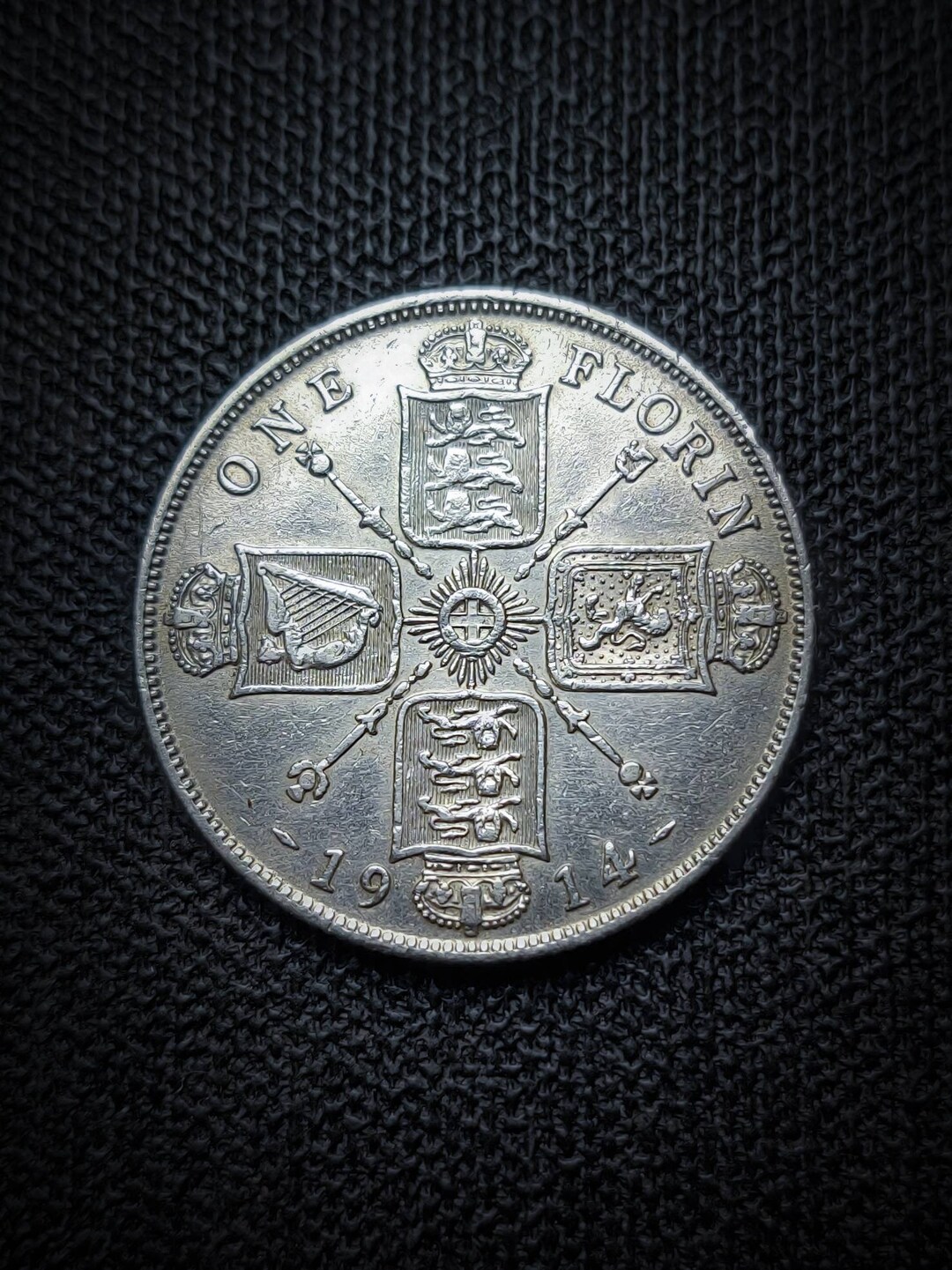 1914 Gorgeous Silver Authentic One Florin Two Shillings Coin From the ...