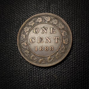 1888 Victorian One Cent Beautiful Coin From Canada Featuring - Etsy