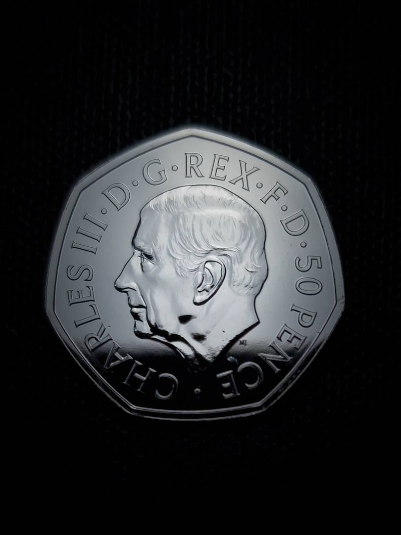 King Charles 50p Brilliant Uncirculated Coin From the UK Be - Etsy