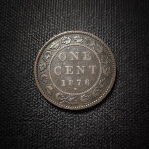 1876 Victorian One Cent Beautiful Coin From Canada Featuring Queen ...