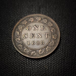 1888 Victorian One Cent Beautiful Coin From Canada Featuring - Etsy