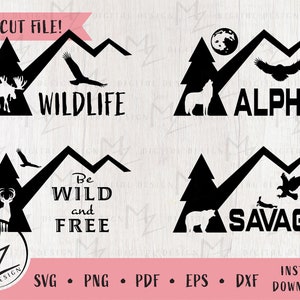 Wildlife Svg, Nature Svg, Mountains Svg, Savage Png, Animals Svg ...
