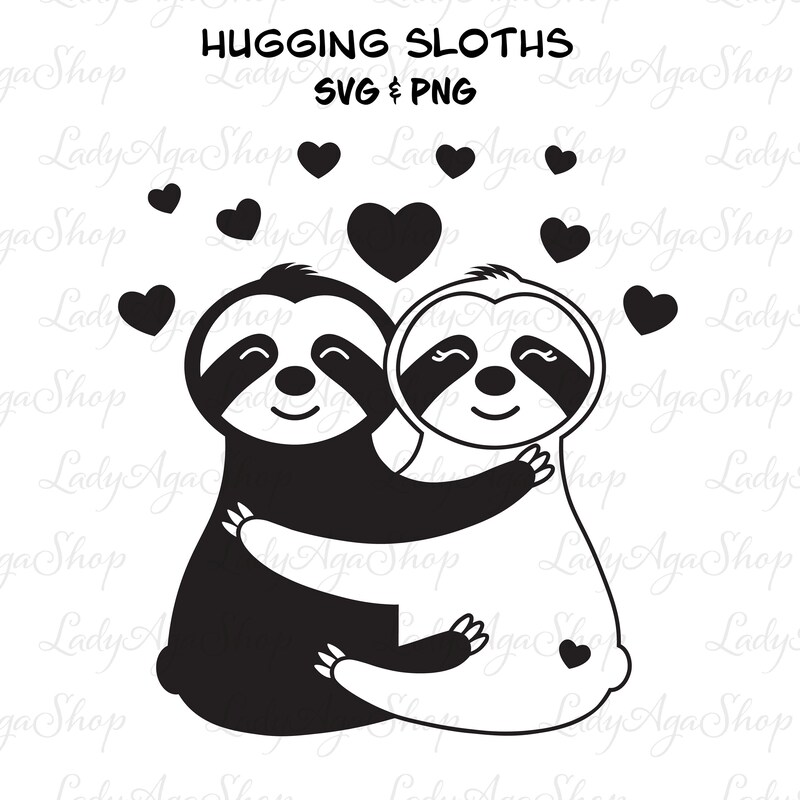 Cute Sloth Svg - Etsy