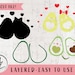 Cute Avocado Bundle Svg,mamacado Svg,dadacado Svg,valentines Day Svg ...