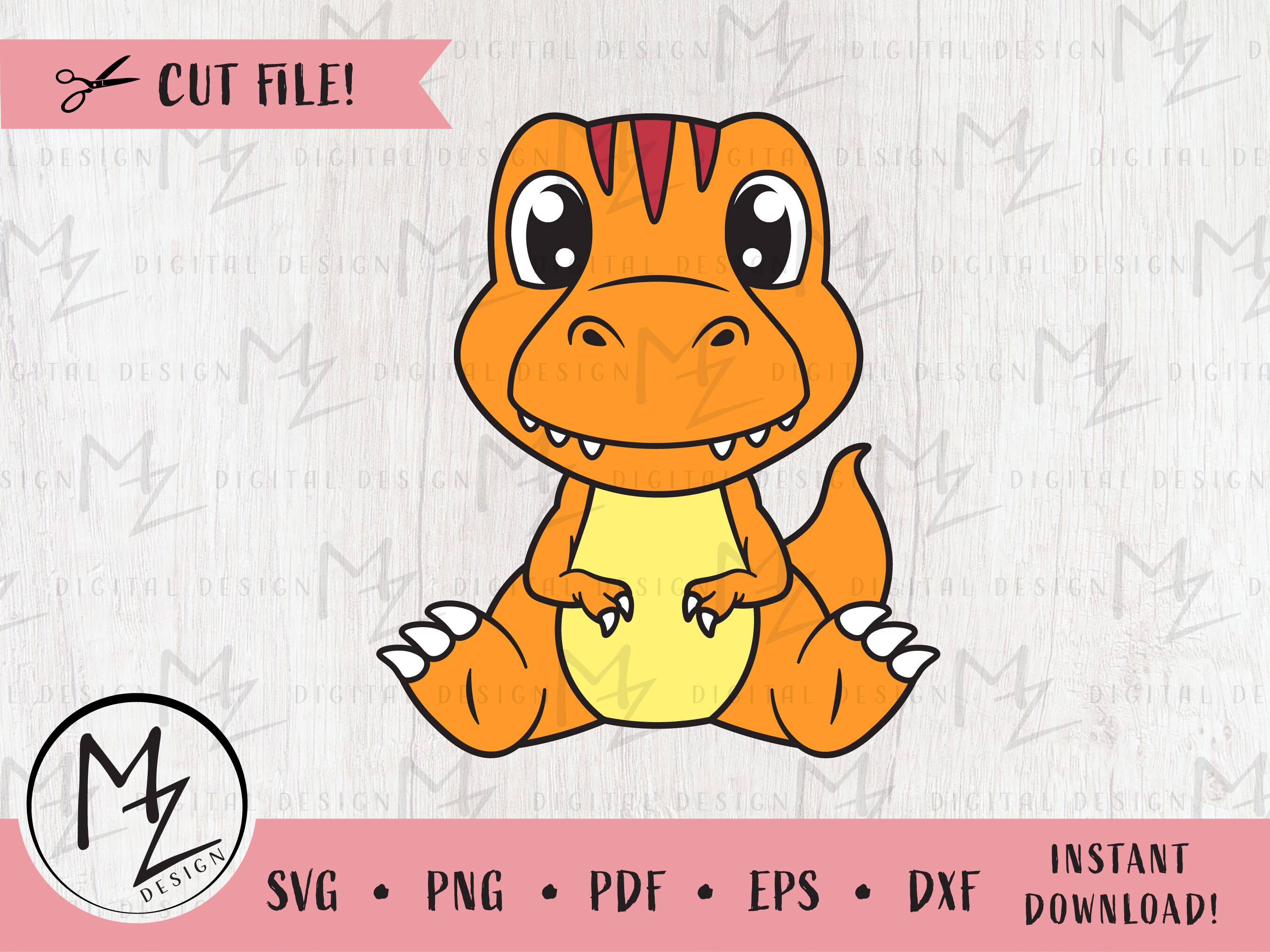 T-rex SVG Dinosaur Layered Cut File Tyrannosaurus Rex Cute - Etsy