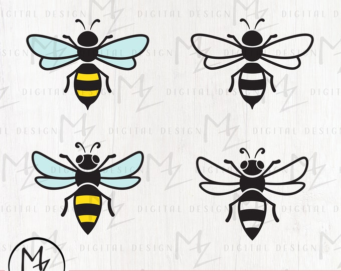 Bee SVG Cut File Bumble Bee Cutting File Cute Honey Bee Svg Honeybee ...
