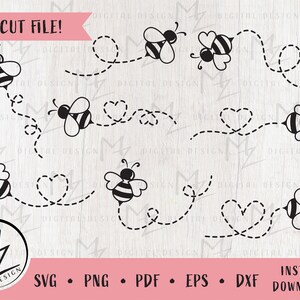 Bee Path Bundle SVG PNG Files for Cutting Machines Digital - Etsy