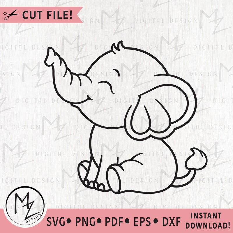 Cartoon Mother Elephant - Etsy UK