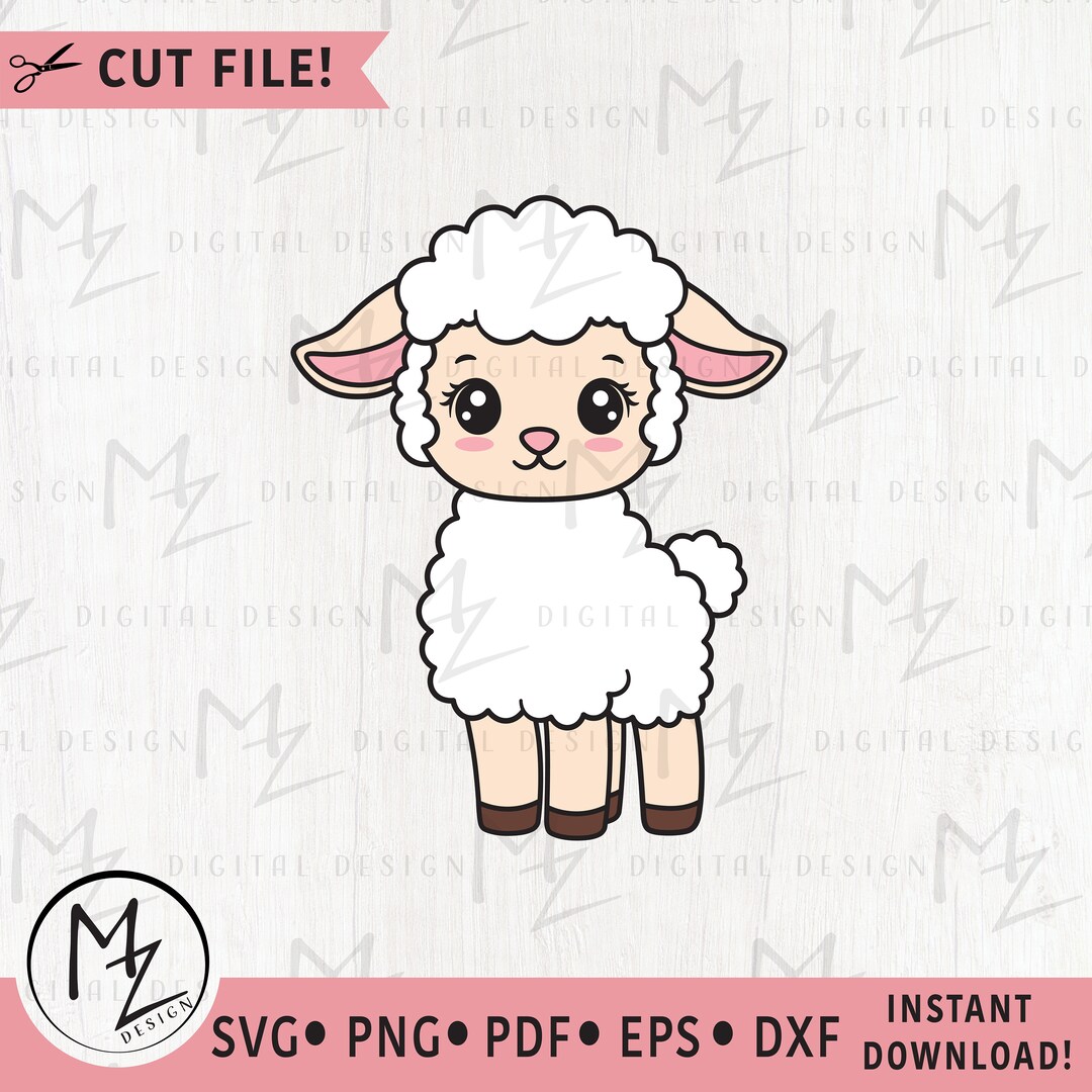 Cute Lamb SVG Baby Sheep Farm Animals Layered Cut File Cricut ...