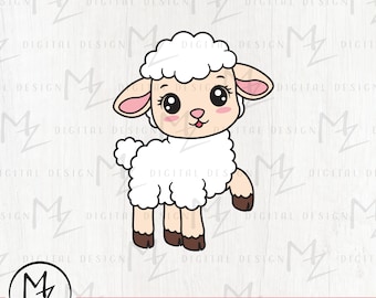Cute Lamb SVG Sitting Lamb Baby Sheep Farm Animal Layered Cut File ...