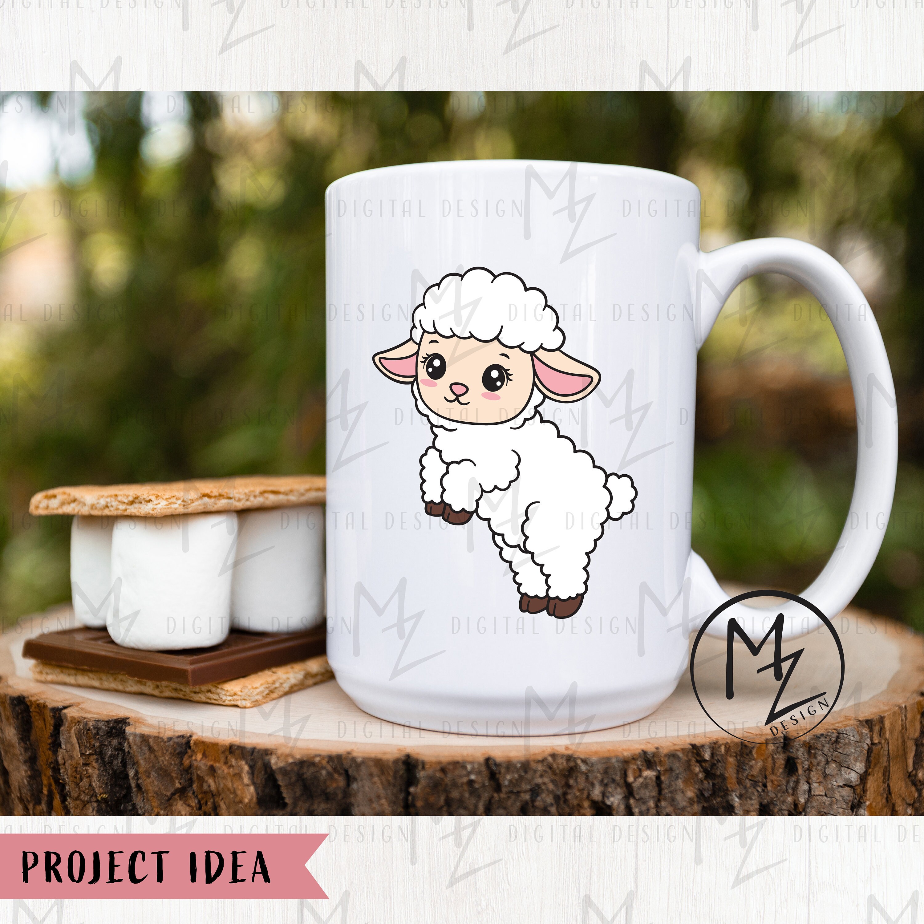 Cute Lamb SVG Hopping Lamb Baby Sheep Farm Animal Layered Cut File ...