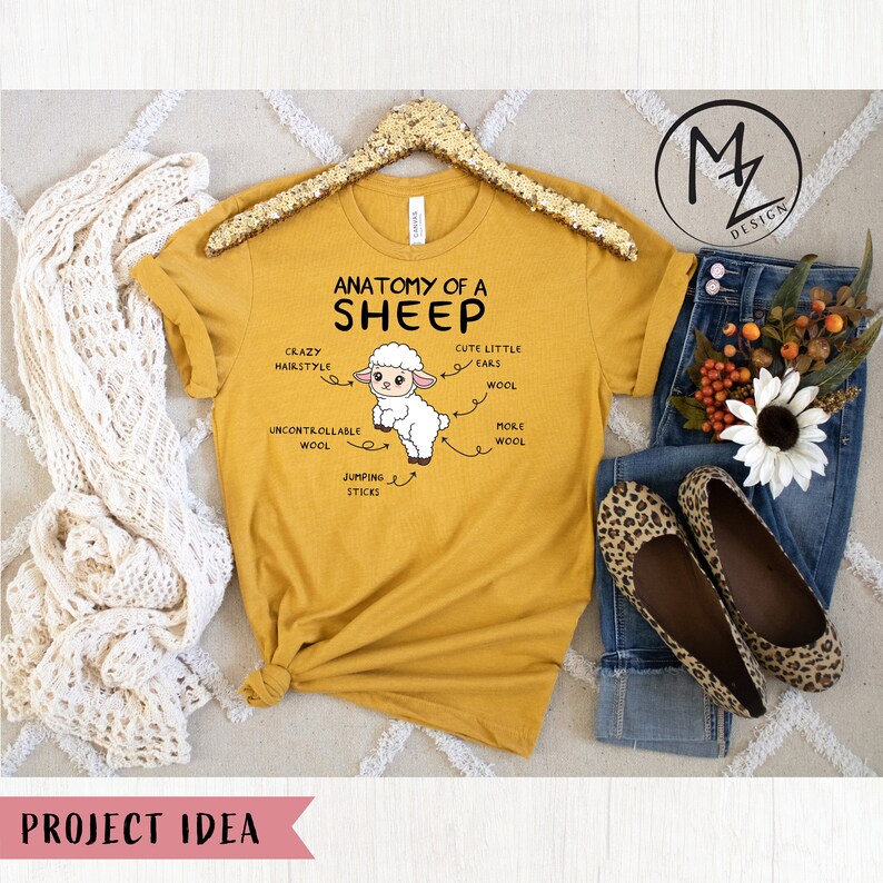 Cute Lamb SVG Hopping Lamb Baby Sheep Farm Animal Layered Cut File ...