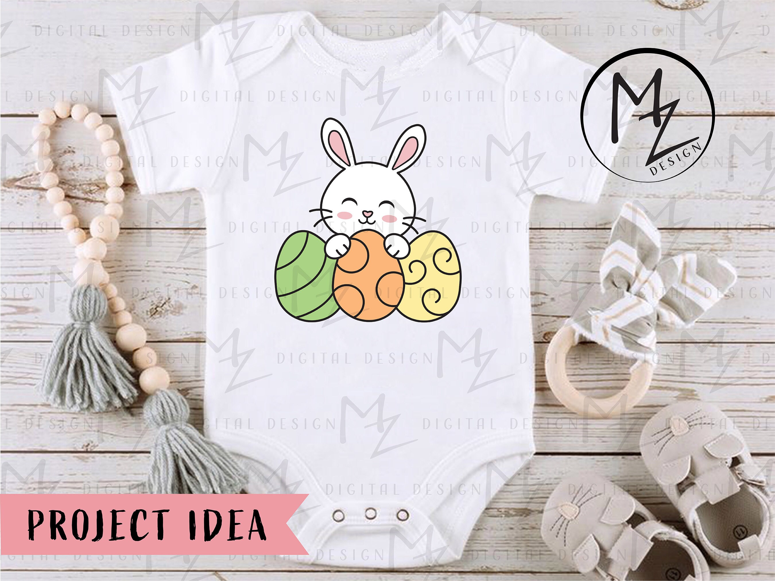 Easter Bunny SVG Bundle Cute Rabbit Easter Eggs Layered Cut File for ...