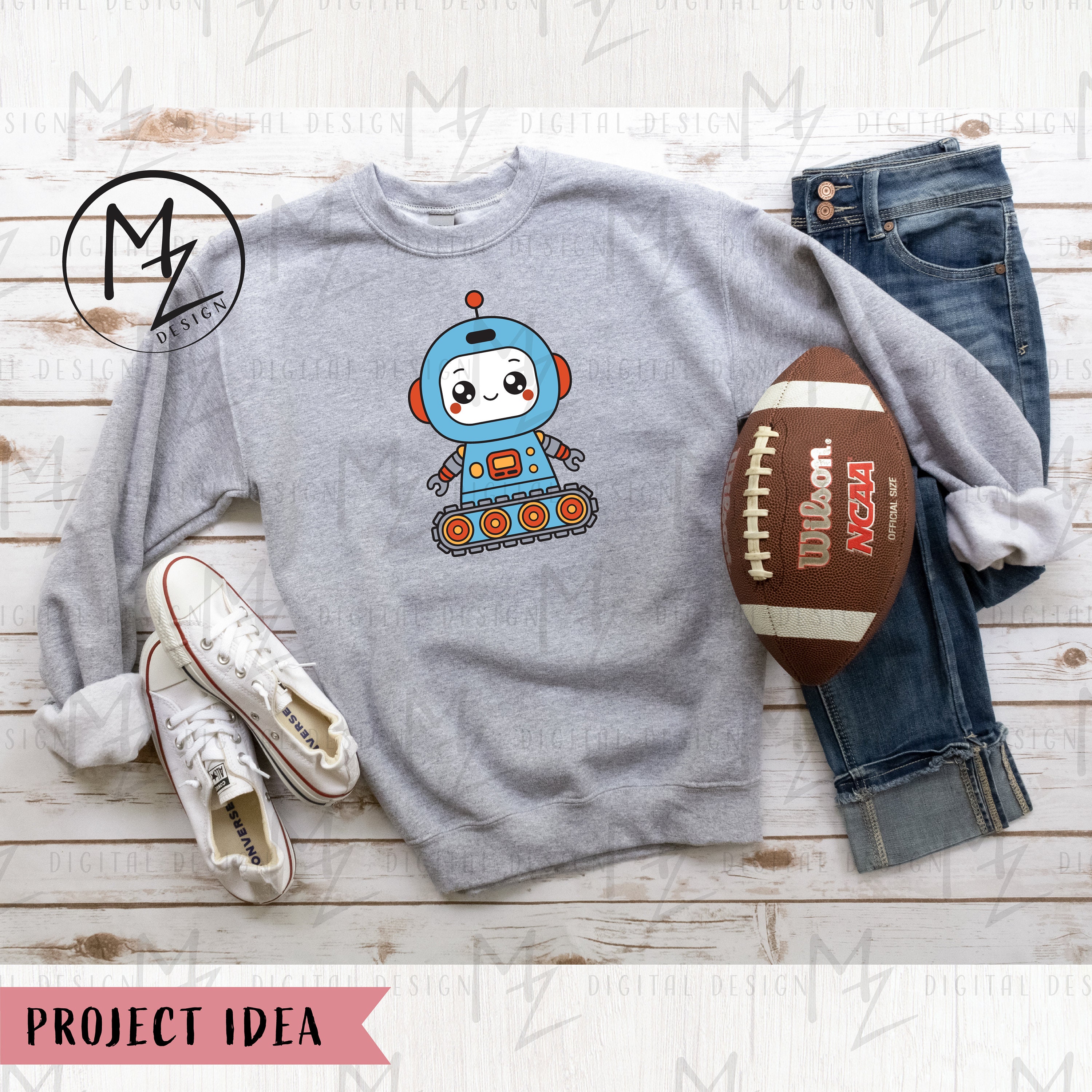 Robot SVG Cute Tracked Robot Layered Cut File Cricut Silhouette Kids ...