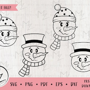 Christmas SVG Bundle, Christmas Faces Svg, Santa Svg, Reindeer Svg ...