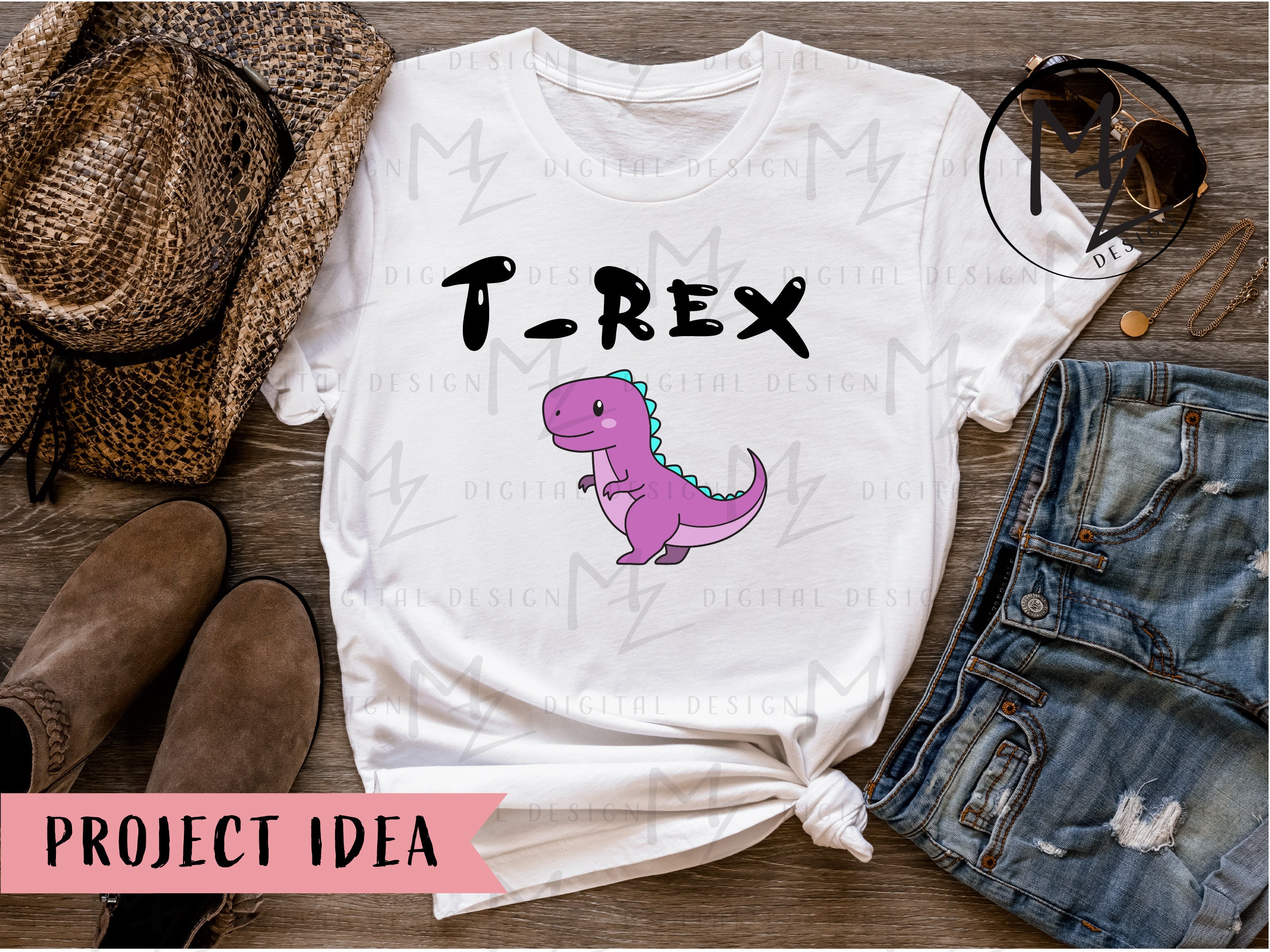 Cute T-rex SVG Layered Cut File Dinosaur Birthday Party - Etsy
