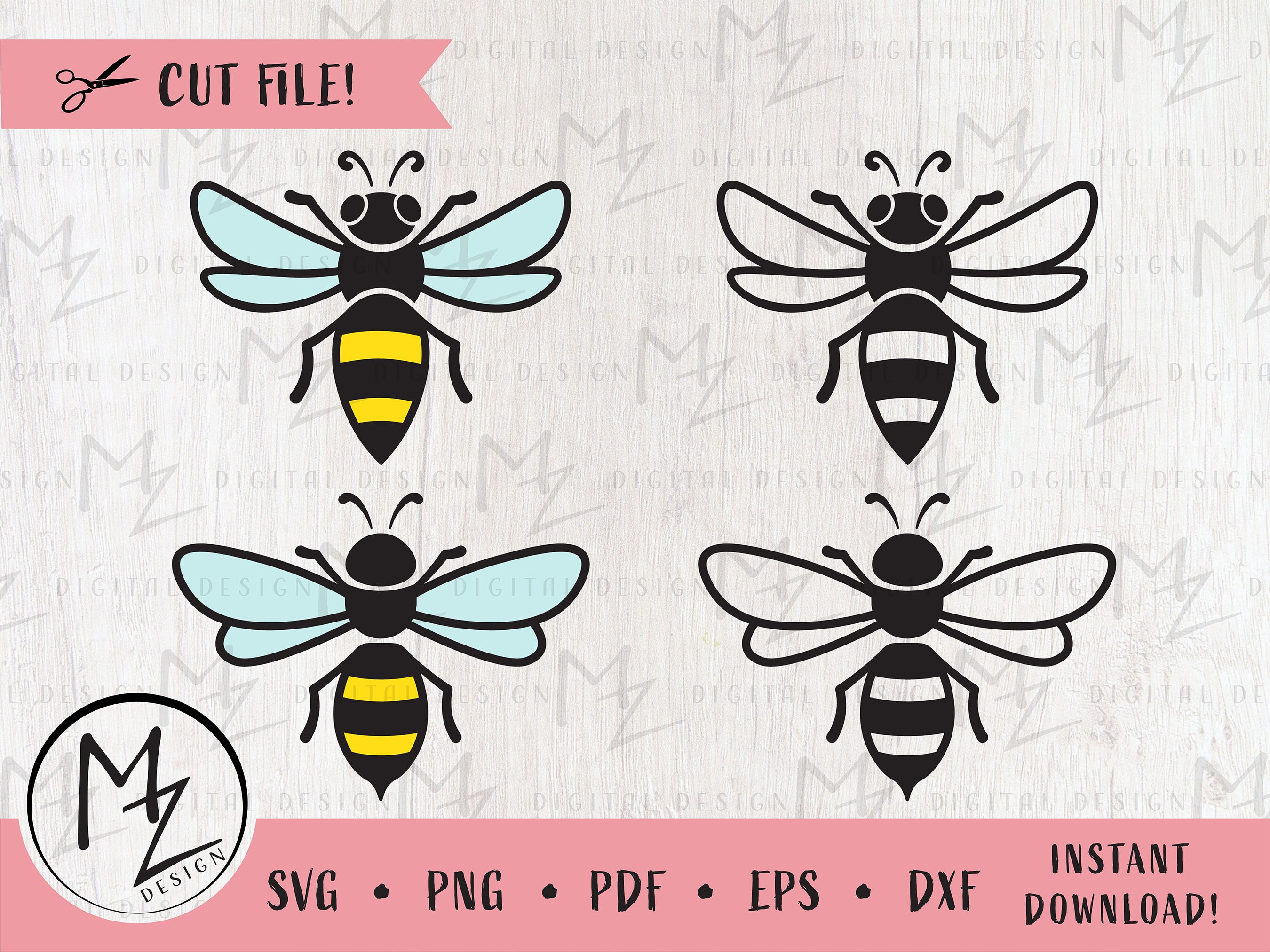 Bee SVG Cut File Bumble Bee Cutting File Cute Honey Bee Svg Honeybee ...