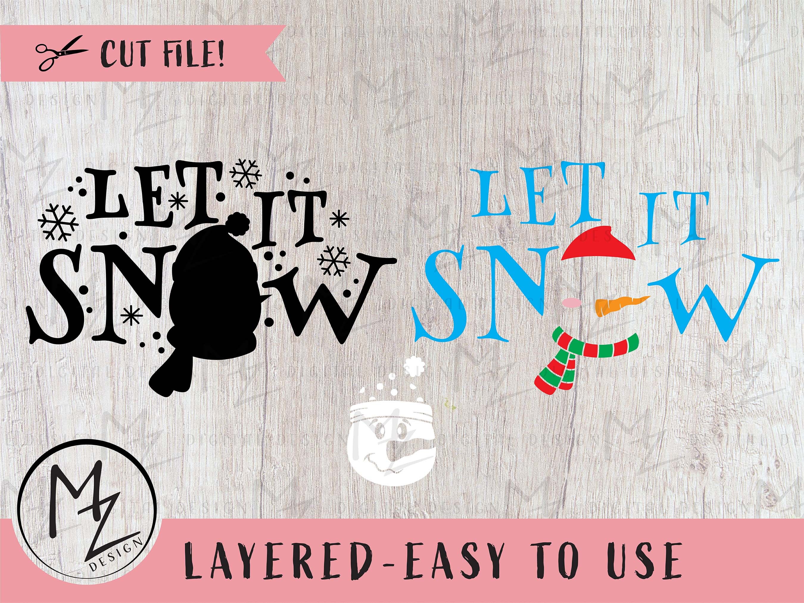 Let It Snow Svg, Cute Snowmen Svg, Christmas Svg, Winter Snowman Svg ...