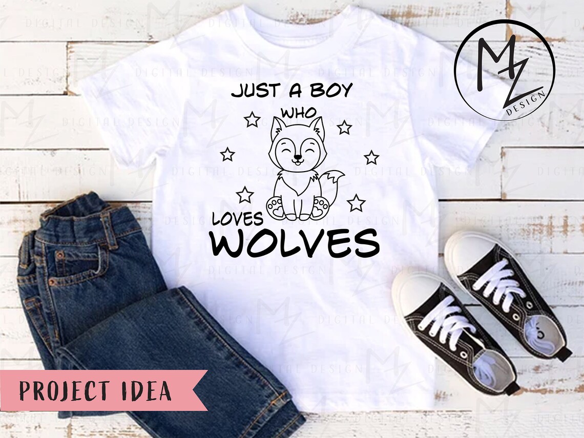 Wolf SVG, Cute Wolf, Cut File PNG, Woodland Animal for Kids, Wolf ...