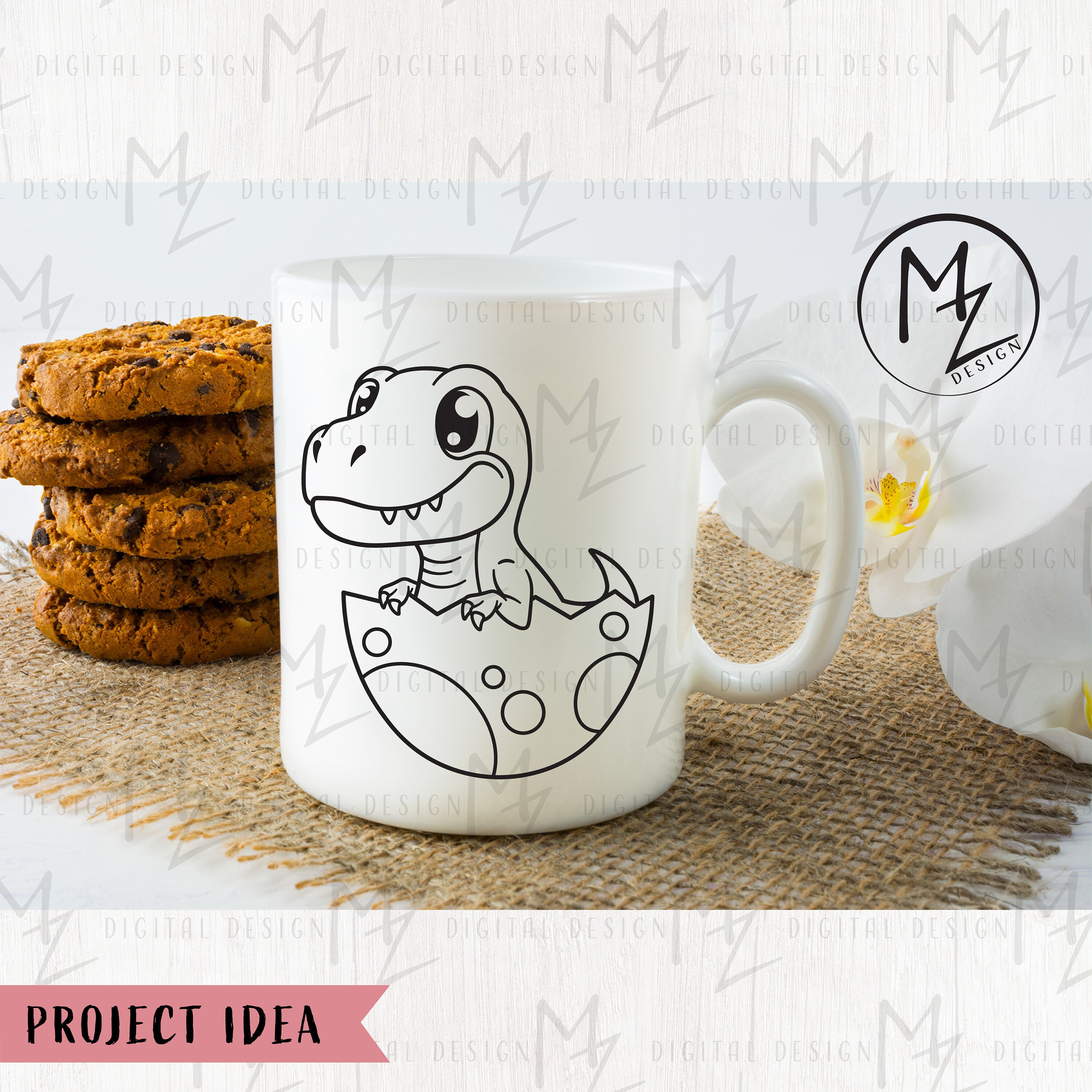 T-rex SVG Cute Baby Dino Tyrannosaurus Rex in Egg Jurassic Animal ...