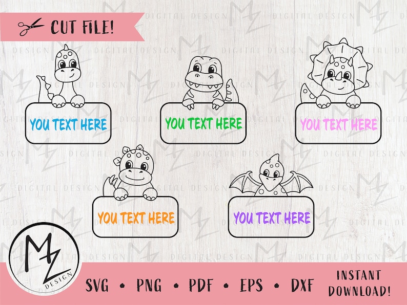 Dinosaur Monogram SVG Dinosaur Split Dinosaur Face T-rex - Etsy