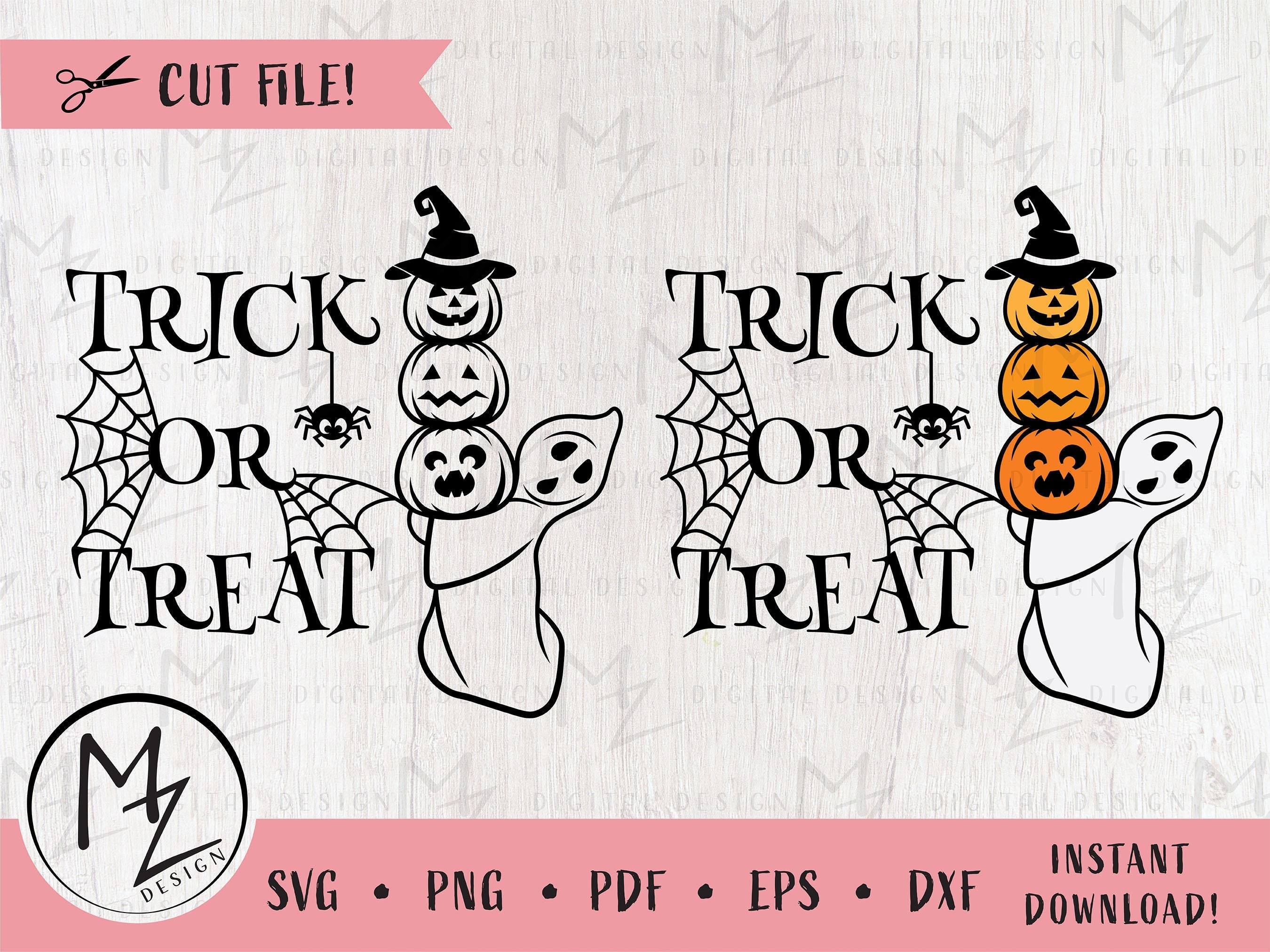 Halloween Ghost Svg, Pumpkin Cut File Svg, Trick or Treat Svg ...