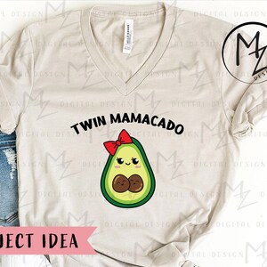 Twin Mamacado Svg Cute Avocado Avocado Clipart Pregnant Shirt Mom to Be ...
