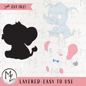 Baby Elephant SVG Cute Elephant Boy Layered Cut File for Cricut ...