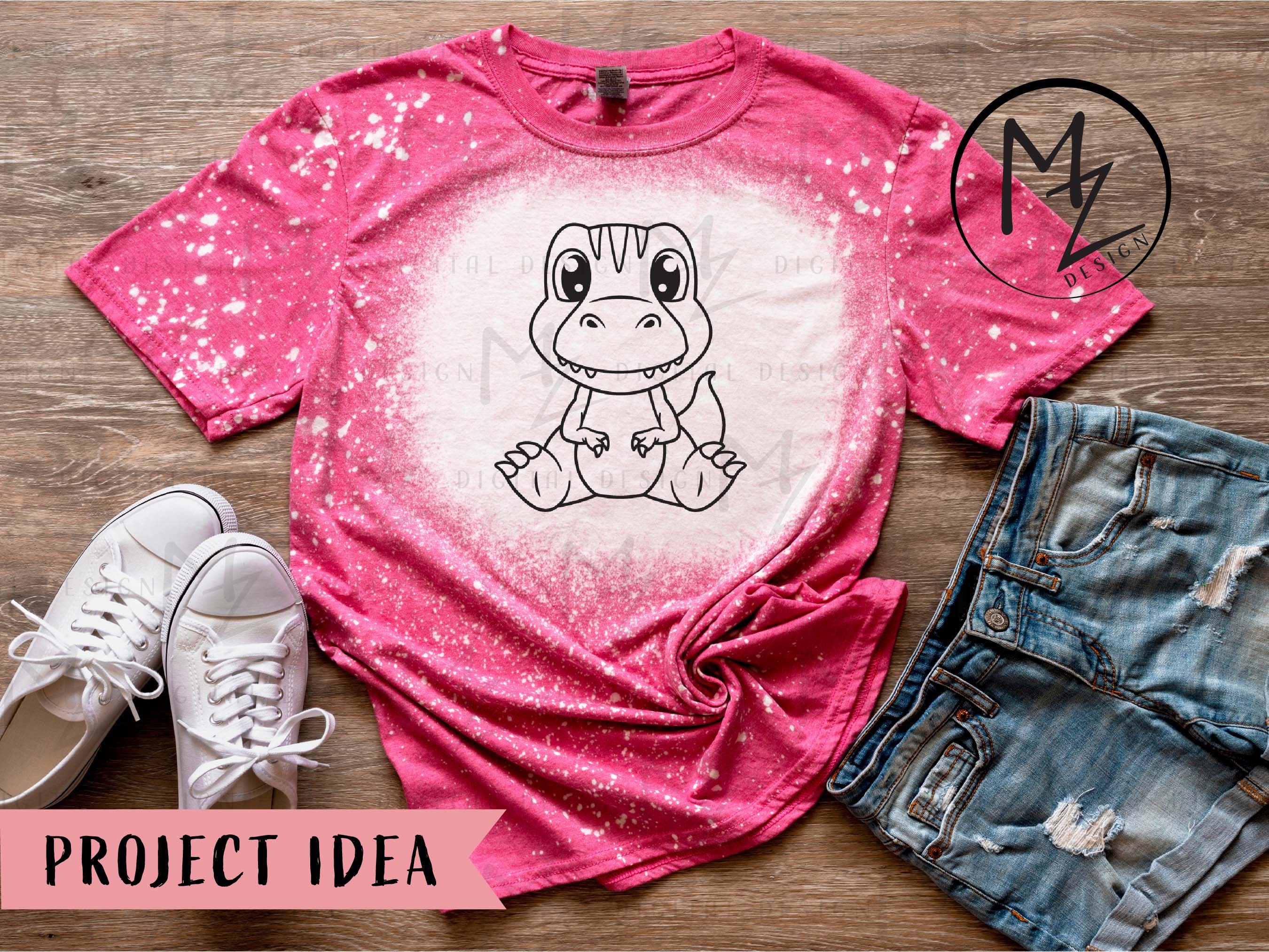 Baby T-rex SVG Cute Dinosaur Outline Cut File Cricut - Etsy