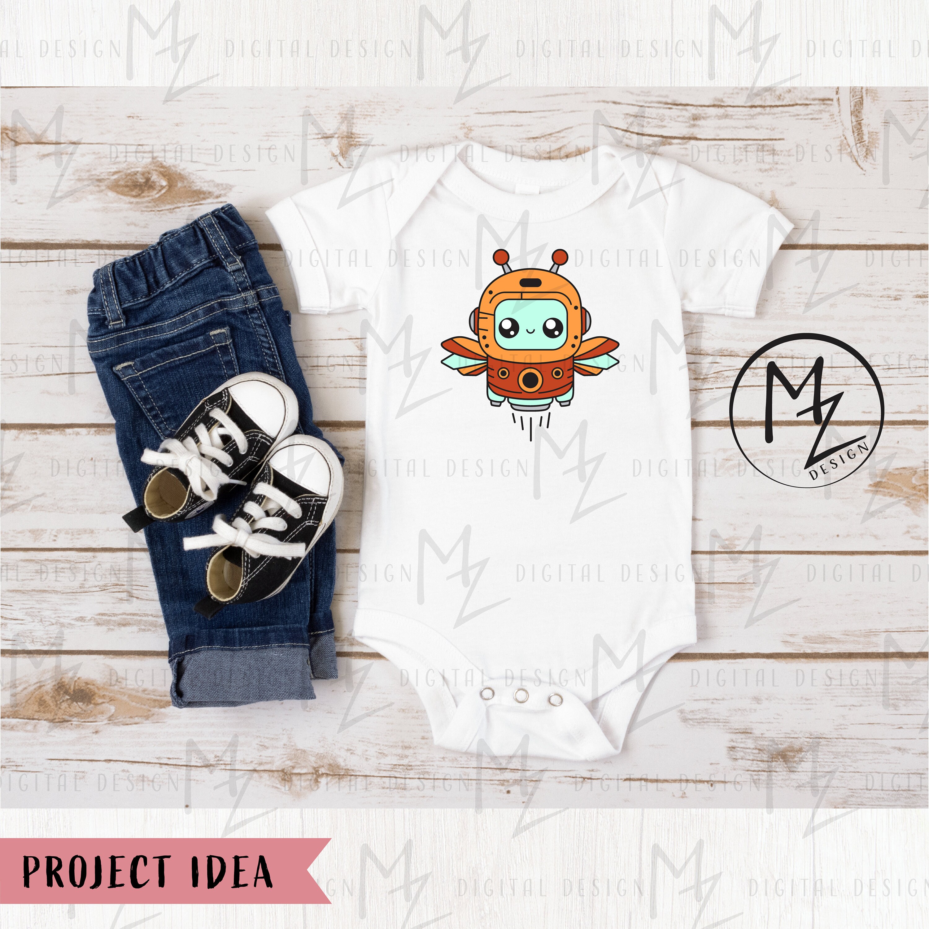 Robot SVG Flying Cute Robot Layered Cut File Cricut Silhouette Kids ...