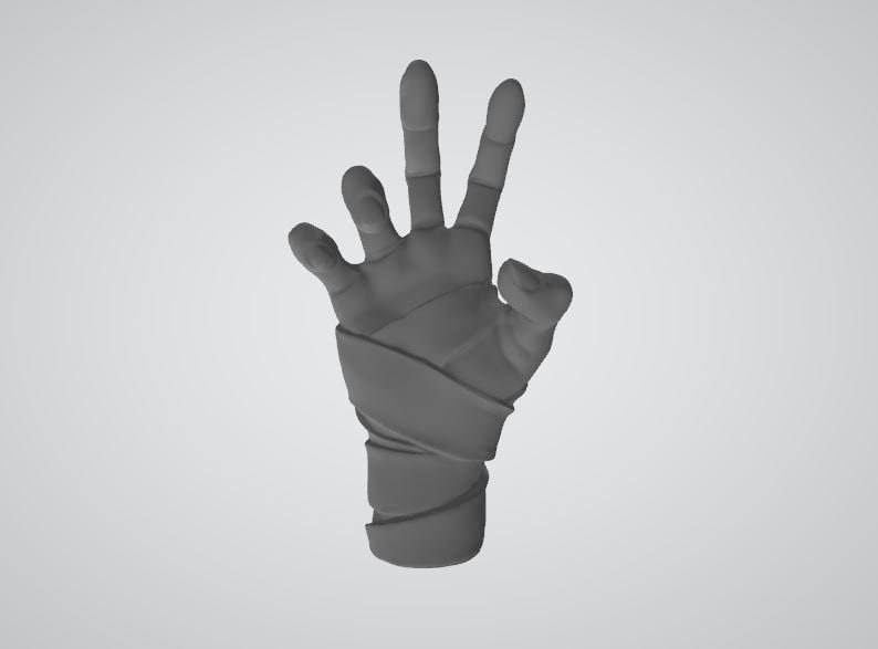 Hand Stl Files , Key Chain Hand Holder , Mummy Hand , Pointer Hand , 3D ...