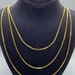 18K Solid Yellow Gold Box Chain Necklace, Real 18K Gold Box Chain for ...