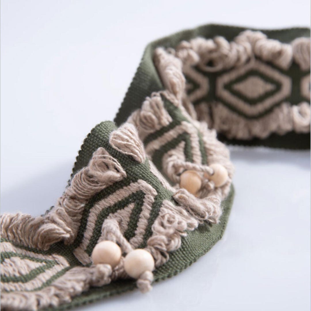 Cotton Linen 3 Inches Decorative Trim for Drapery, Curtain Tapes ...