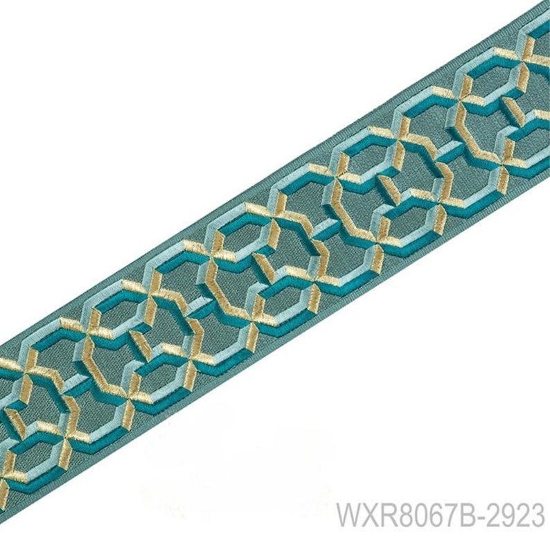 Embroidered 3 Inches Decorative Trim for Drapery, Curtain Tapes ...