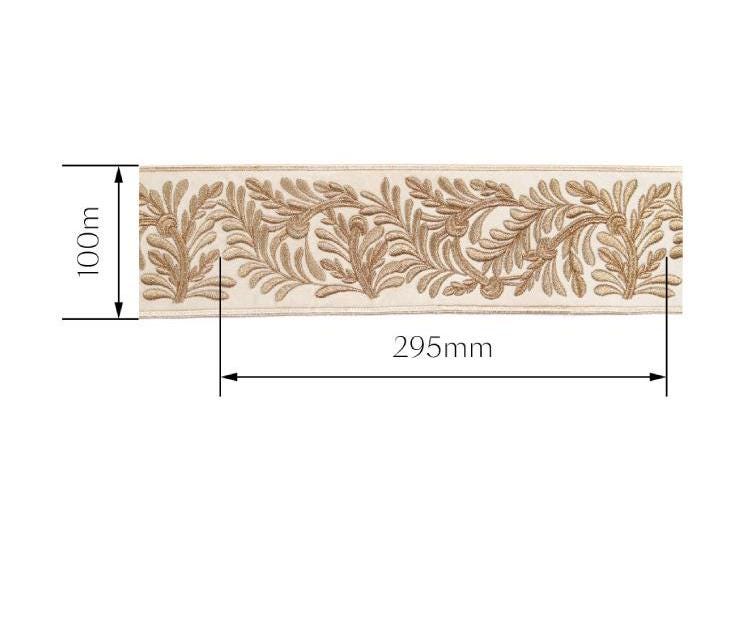 Embroidered 4-inch Velvet Decorative Trim for Drapery, Curtain Tapes ...