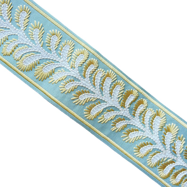 Luxury Embroidered 3-inch Trim | Perfect for Curtains, Cushions, and ...