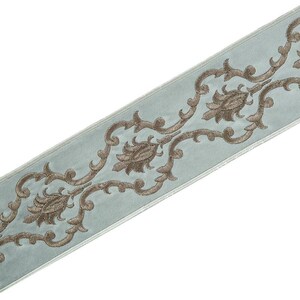 Embroidered 4-inch Velvet Decorative Trim for Drapery, Curtain Tapes ...
