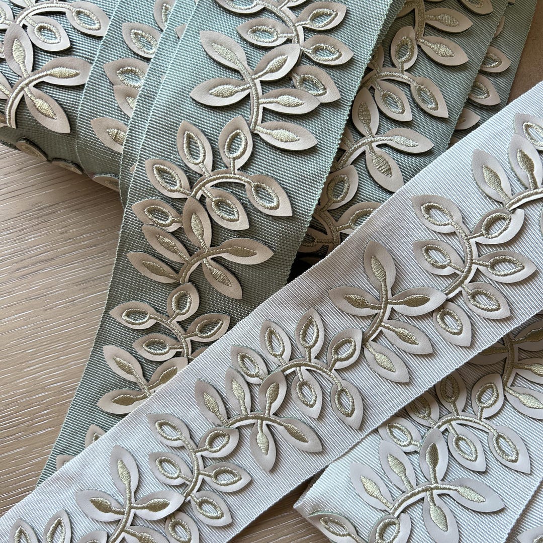 Embroidered 3 Inches Decorative Trim for Drapery, Curtain Tapes ...