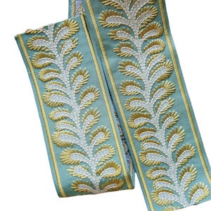 Luxury Embroidered 3-inch Trim | Perfect for Curtains, Cushions, and ...