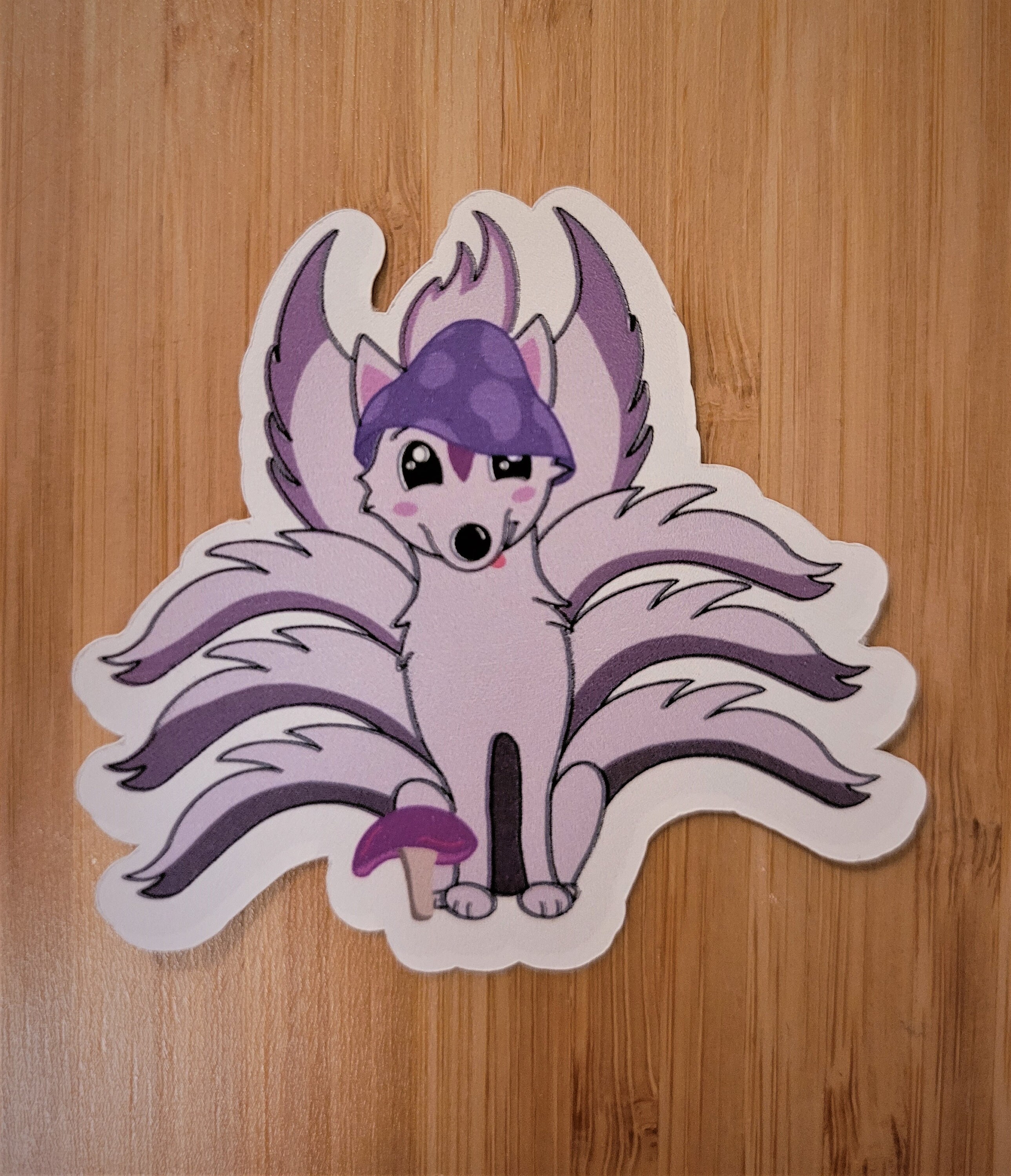 Mushroom Kitsune Sticker - Etsy