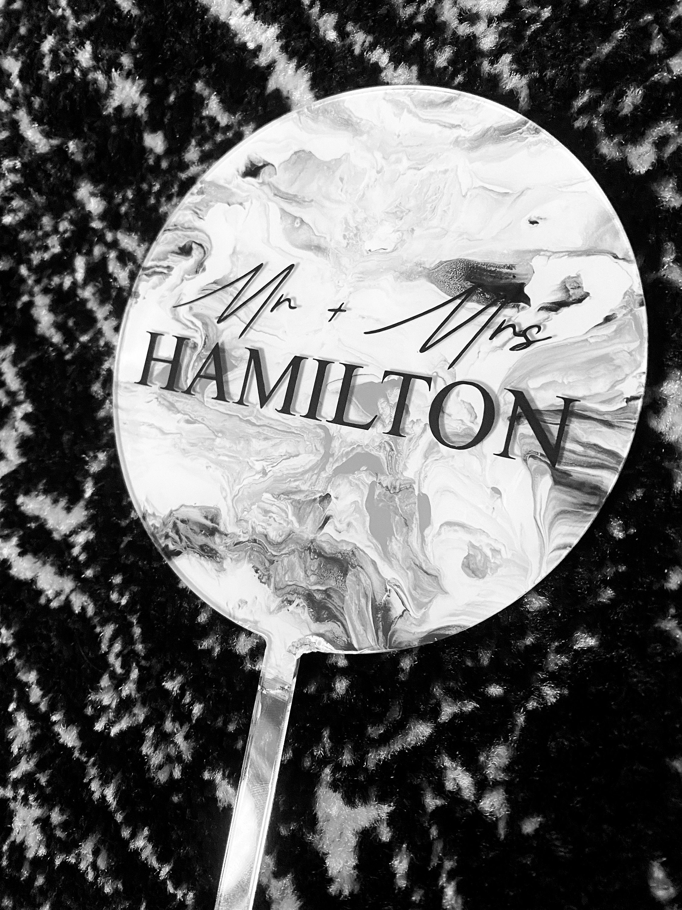 Acrylic Wedding Cake Topper, Marble Cake Topper, Custom Cake Topper ...