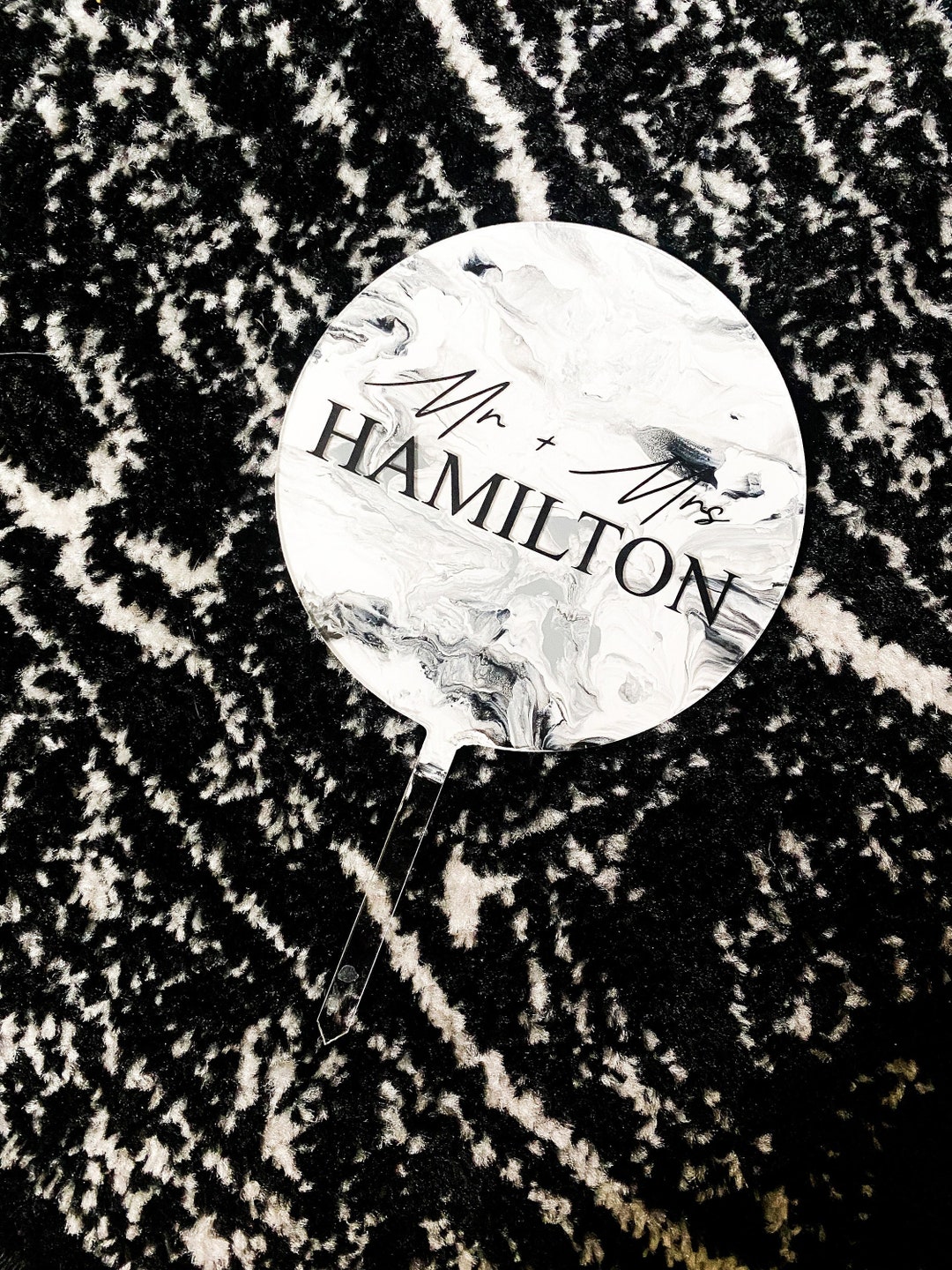 Acrylic Wedding Cake Topper, Marble Cake Topper, Custom Cake Topper ...