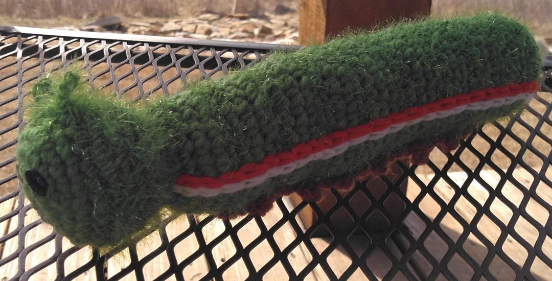 Caterpillar - Lo Moth, Soft Plush Insect, Green, Weighted, Anxiety - Etsy