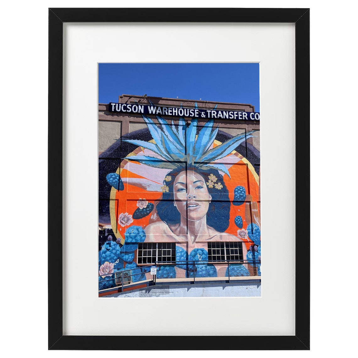 Tucson Arizona Desert Mural Color Wall Art Framed - Etsy