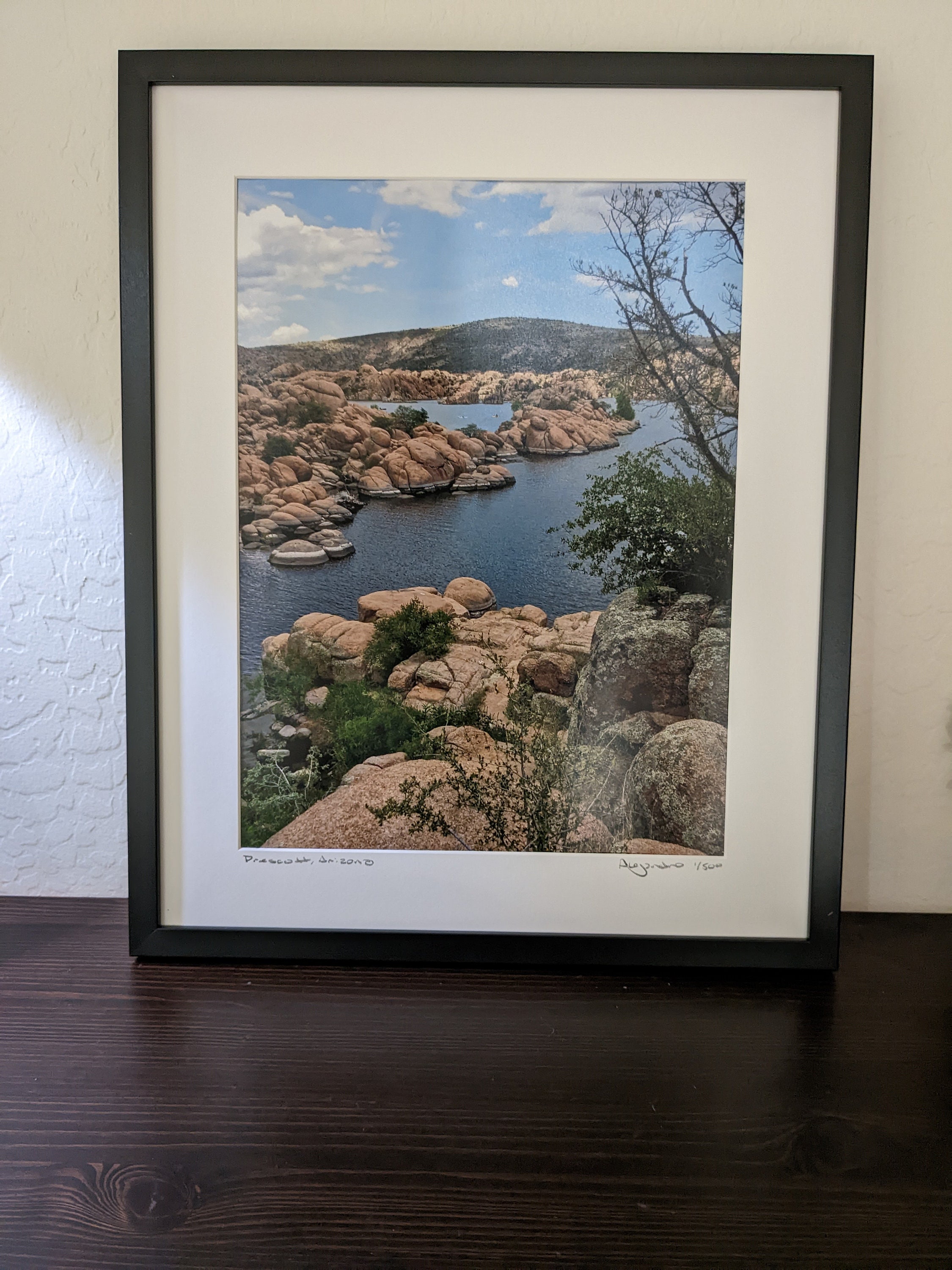 Prescott, Arizona Lake Watson - Framed Color 16 X 20 Photograph Wall ...