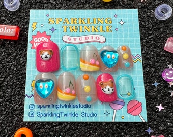 Sparkling Twinkle Studio Handmade Press on Nails - Etsy