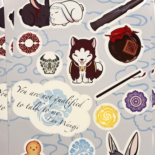 The Untamed Bunny Sticker Wei Wuxian Rabbit on Mo Dao Zu Shi - Etsy